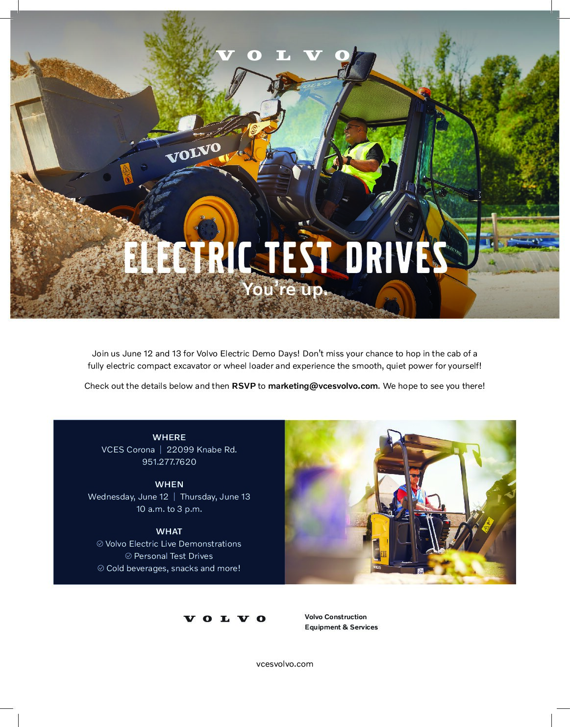 Electric Open House - Corona - Volvo Construction Equipment & Services